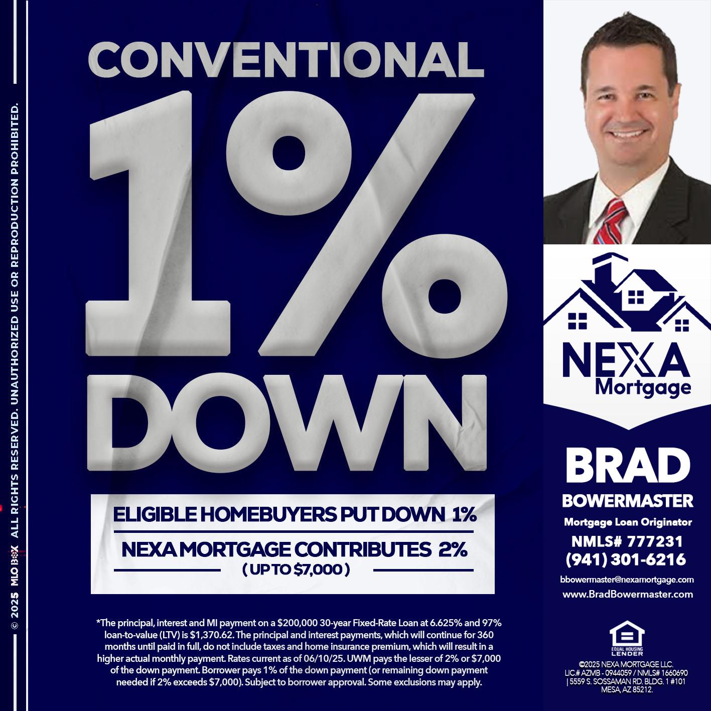 CONVENTIONAL - Brad Bowermaster -Loan Officer